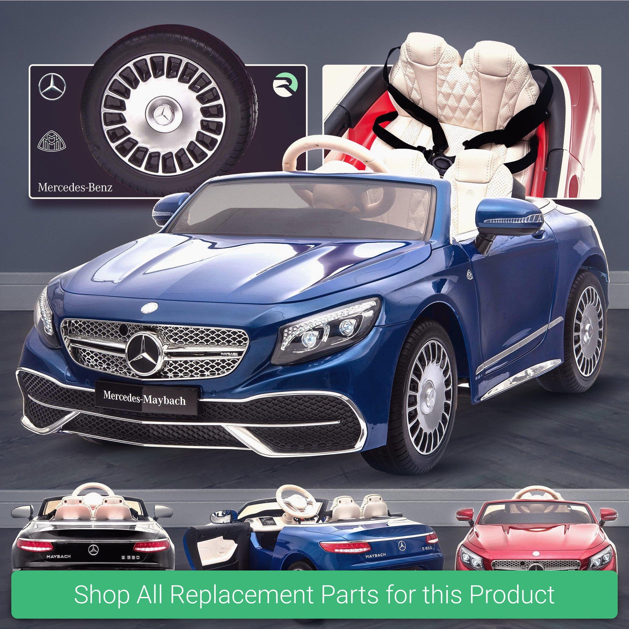 Ersatzteile und Zubehör für Kinder Mercedes Benz Maybach S650 - MYB-S6 – RiiRoo