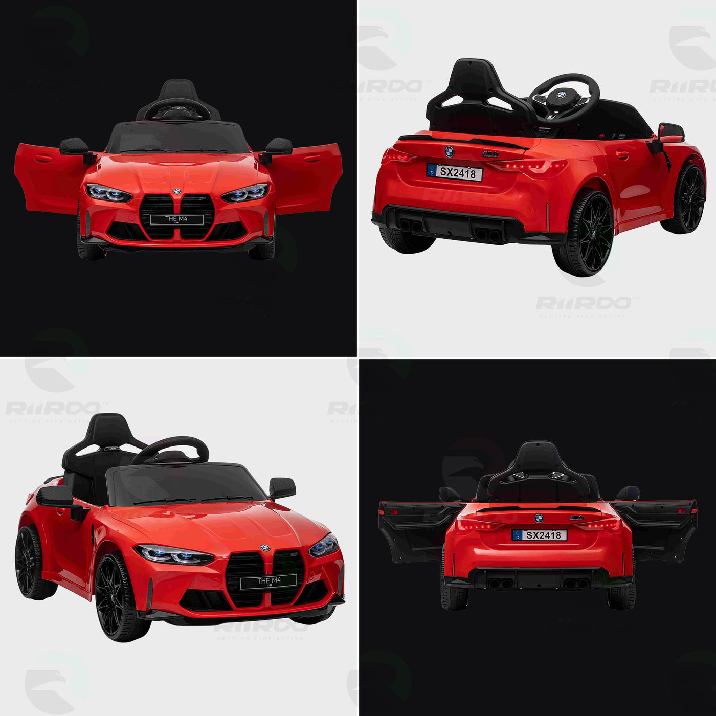 BMW M4 Competition Licensed Kids 12v Electric Ride on Car — RiiRoo