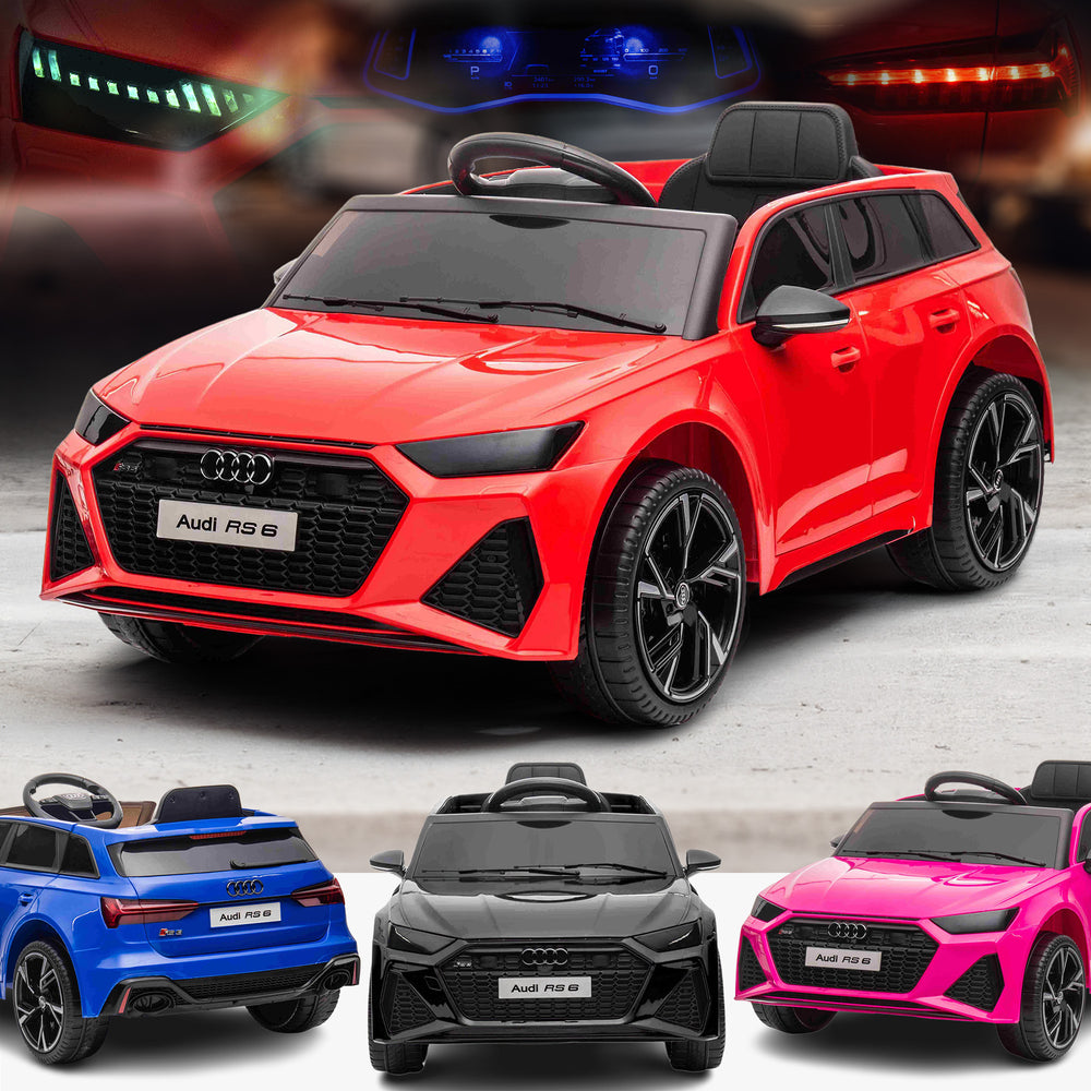 Audi RS6 Kids Ride-On Car | Officially Licensed Realistic Driving ...