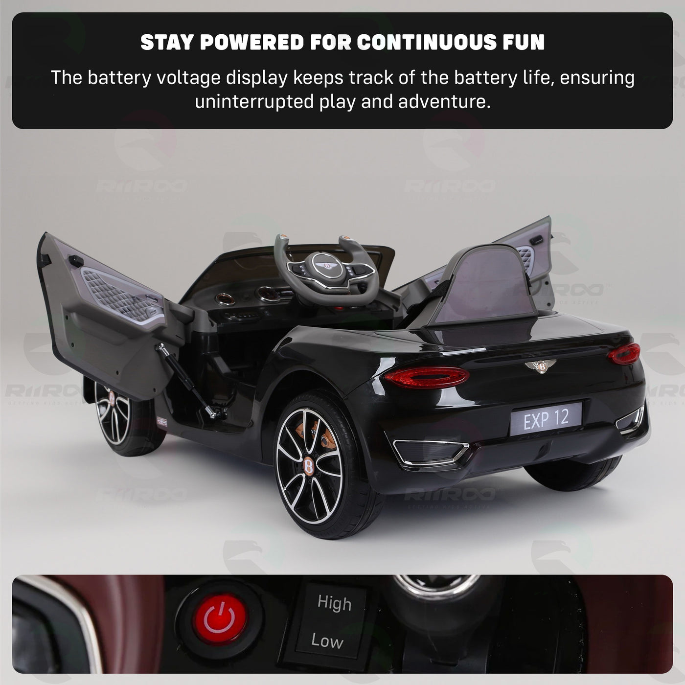 Bentley EXP12 12V Battery Electric Ride On Car With Remote Control — RiiRoo