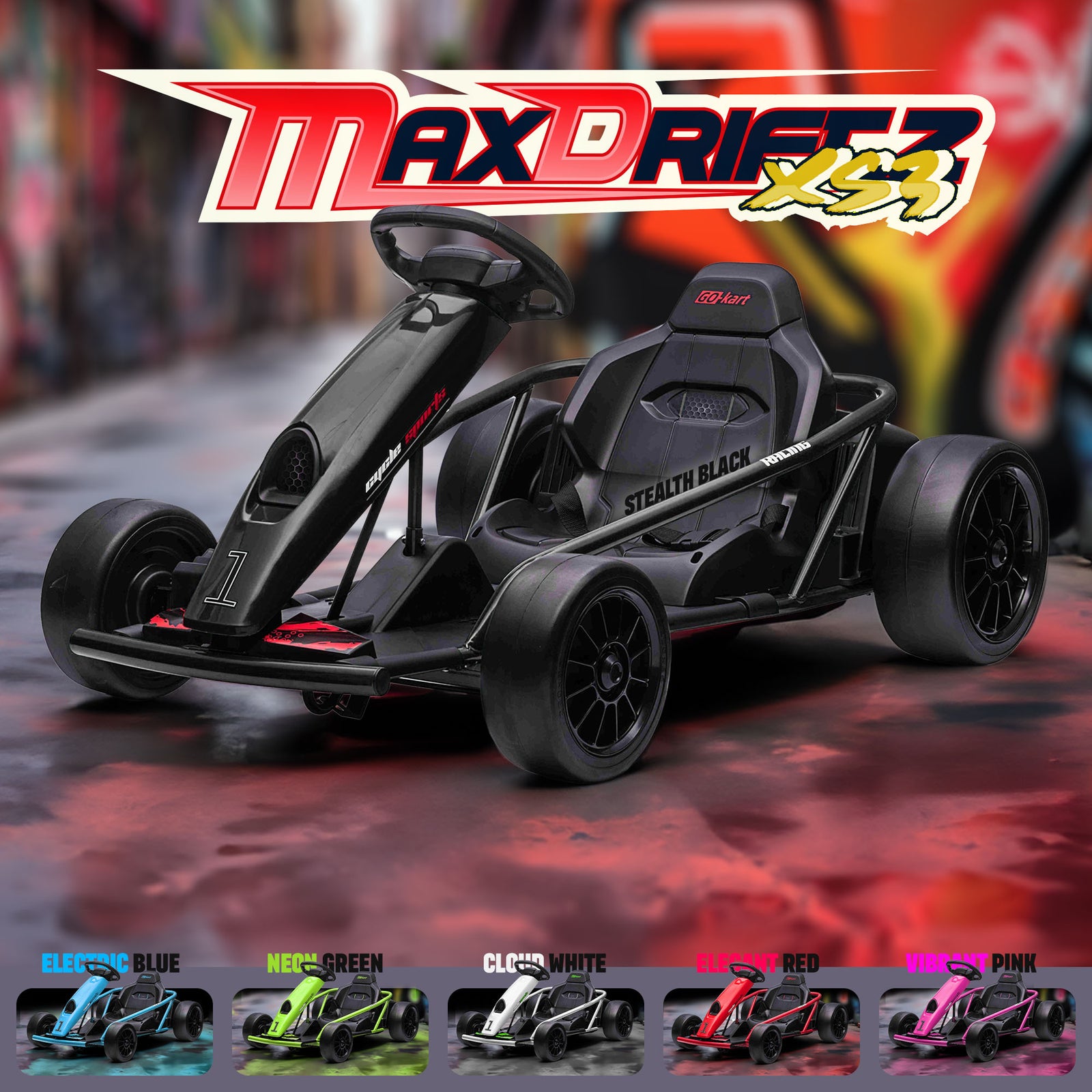 RiiRoo MaxDriftz 24V Battery Electric Kids Go Kart