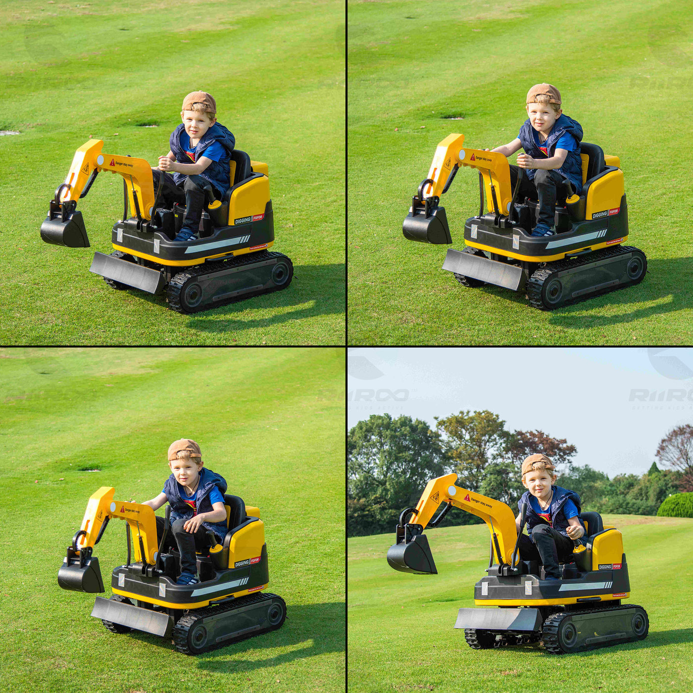 Kids RiiRoo Digger Excavator | 24V Ride-On Toy for Ages 3-6