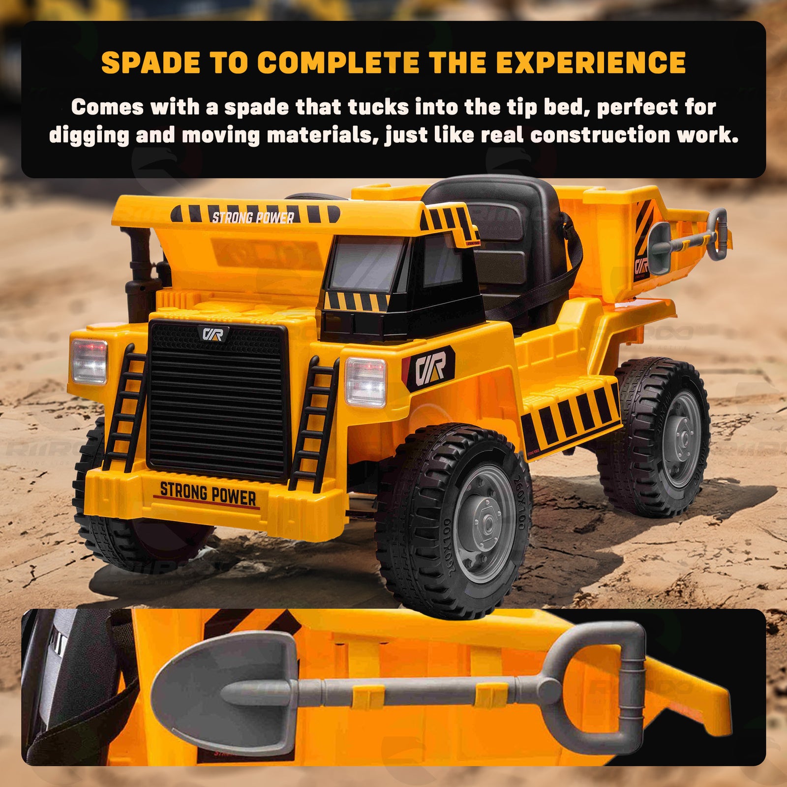 RiiRoo 12V Ride-On Dumper Truck | Engaging Construction Play for Kids