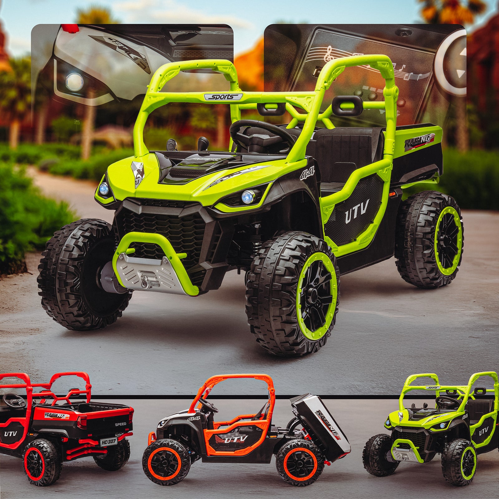 24V Maverick WildWonder 4x4 UTV Kids Ride On Adventure Buggy – RiiRoo