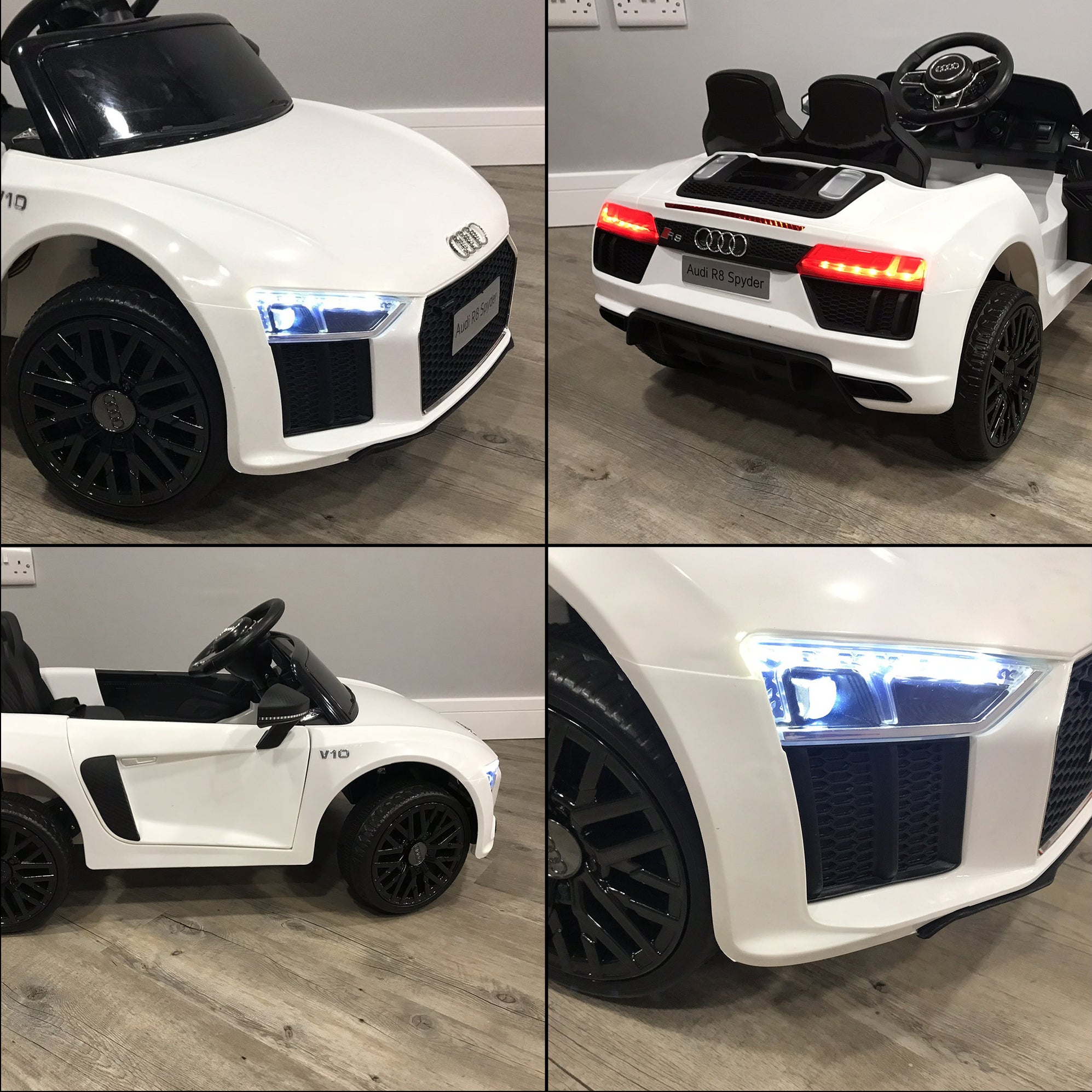 Audi R8 Spyder Super Sports Toy Car 12V Battery Electric Ride On Car ...