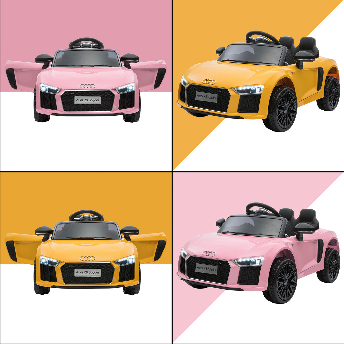 Audi R8 Spyder Super Sports Toy Car 12V Battery Electric Ride On Car ...