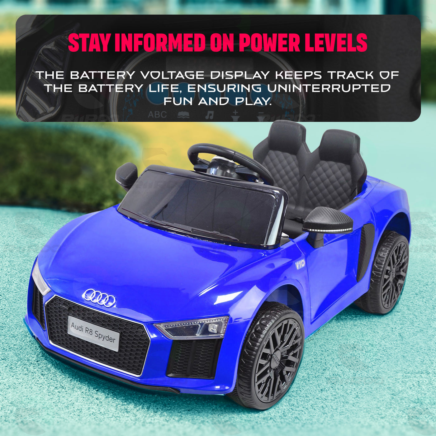Audi R8 Spyder Super Sports Toy Car 12V Battery Electric Ride On Car ...