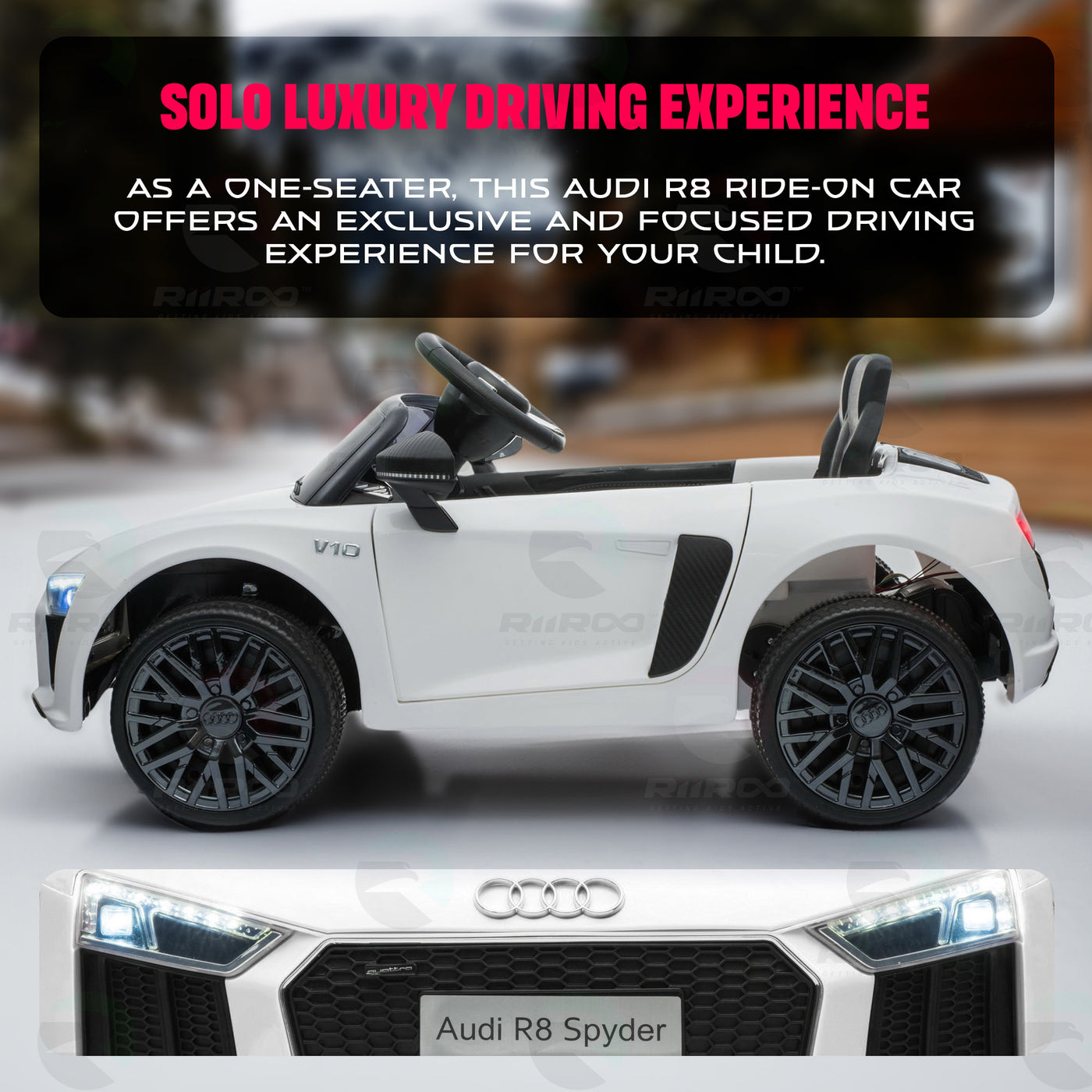 Audi R8 Spyder Super Sports Toy Car 12V Battery Electric Ride On Car ...