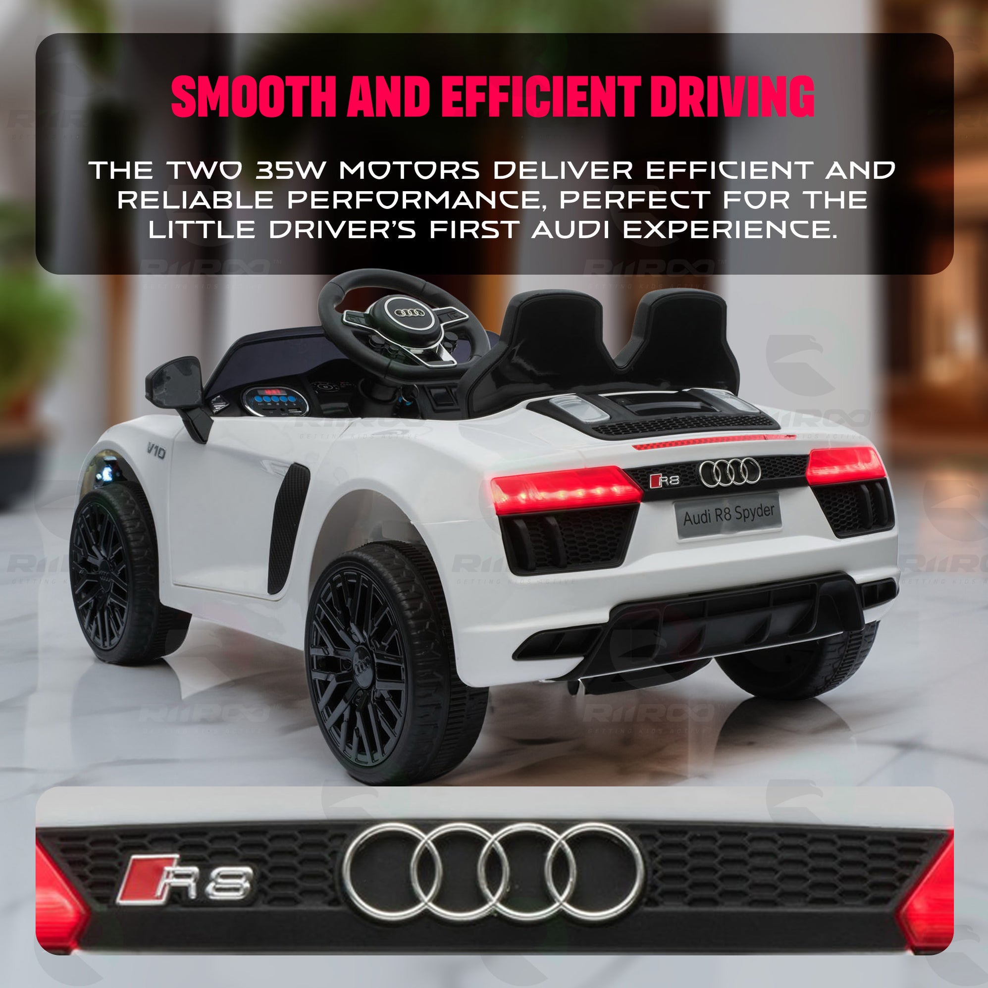 Audi R8 Spyder Super Sports Toy Car 12V Battery Electric Ride On Car ...
