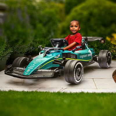 24V Licensed Aston Martin F1 Kids' Ride-On Car | Ultimate Racing – RiiRoo