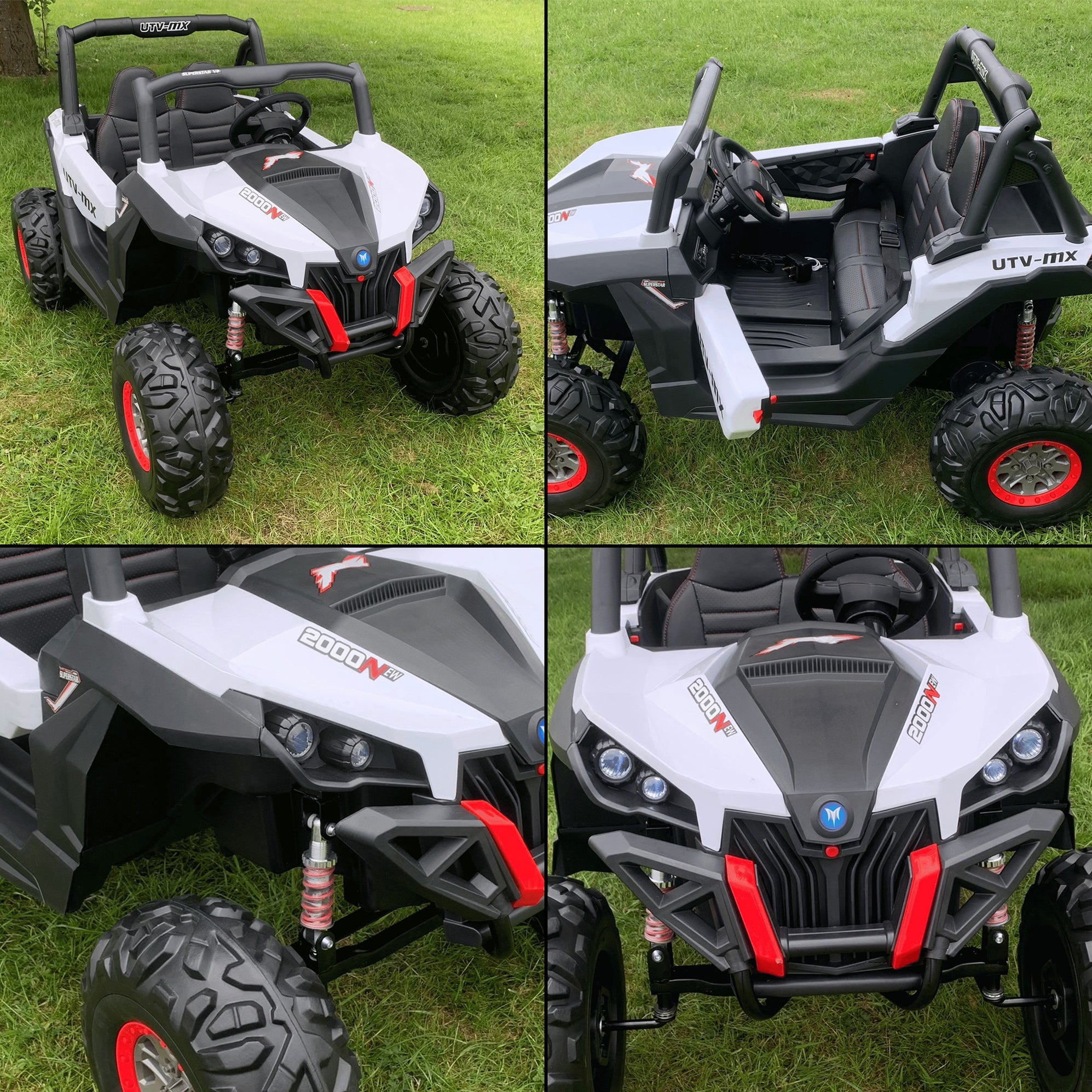 RiiRoo MaxPow 24V Battery Electric UTV-MX Ride On Car Buggy in Blue