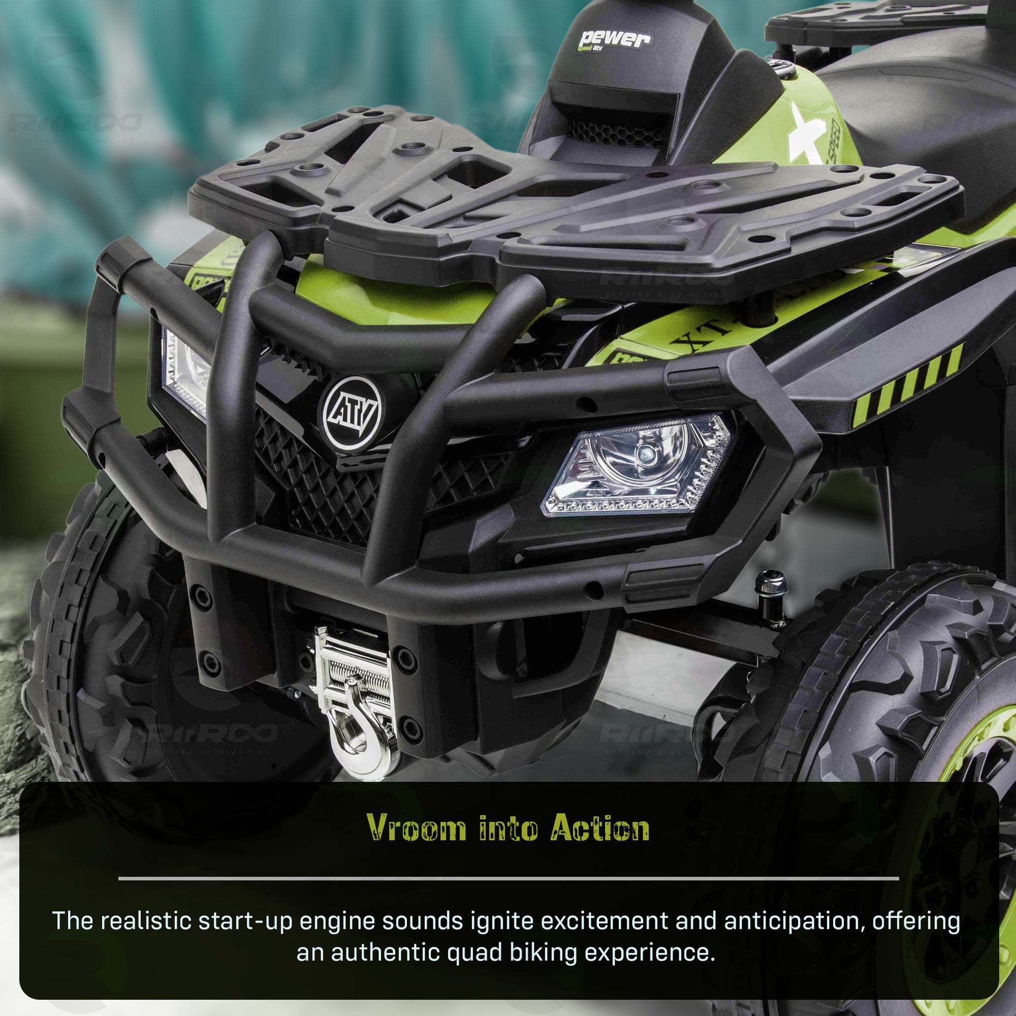 RiiRoo 24V Fortress Battery Electric Quad ATV Kids Ride On Car
