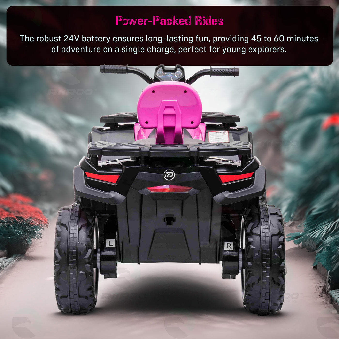 RiiRoo 24V Fortress Battery Electric Quad ATV Kids Ride On Car