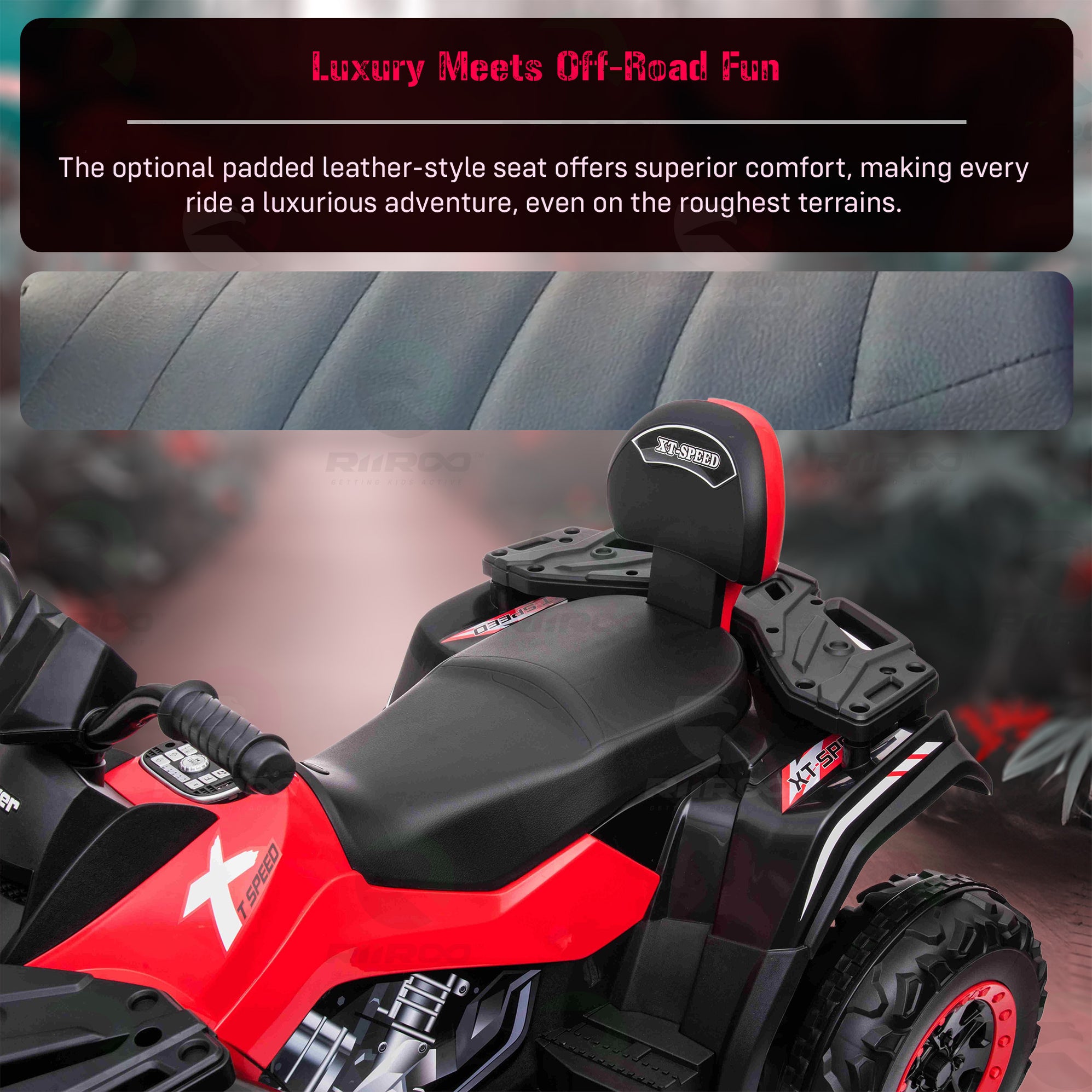 RiiRoo 24V Fortress Battery Electric Quad ATV Kids Ride On Car