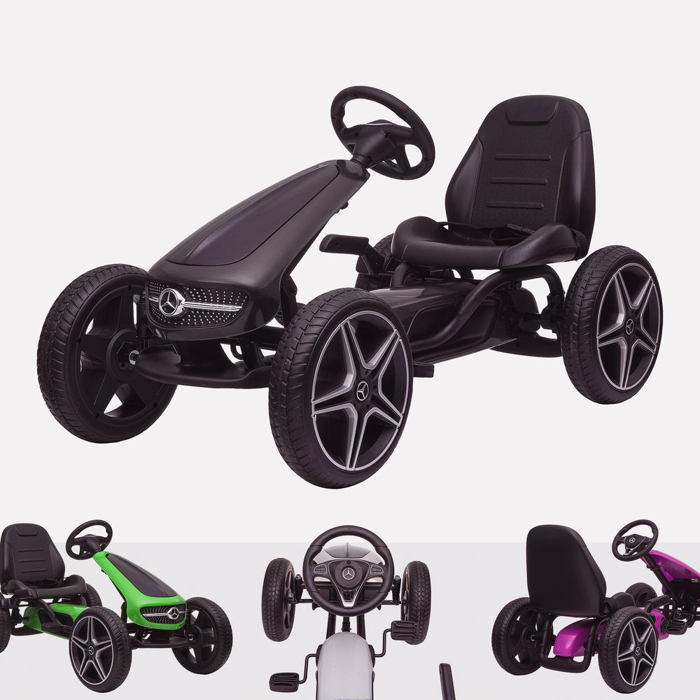 Mercedes Go Kart Licensed Kids Ride On Manual Pedal Go Kart – RiiRoo