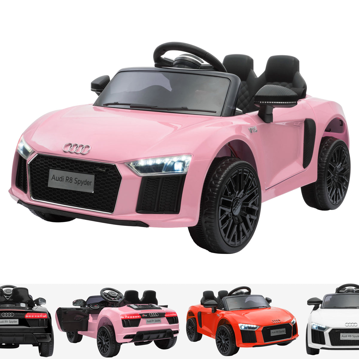 Audi R8 Spyder Super Sports Toy Car 12V Battery Electric Ride On Car ...