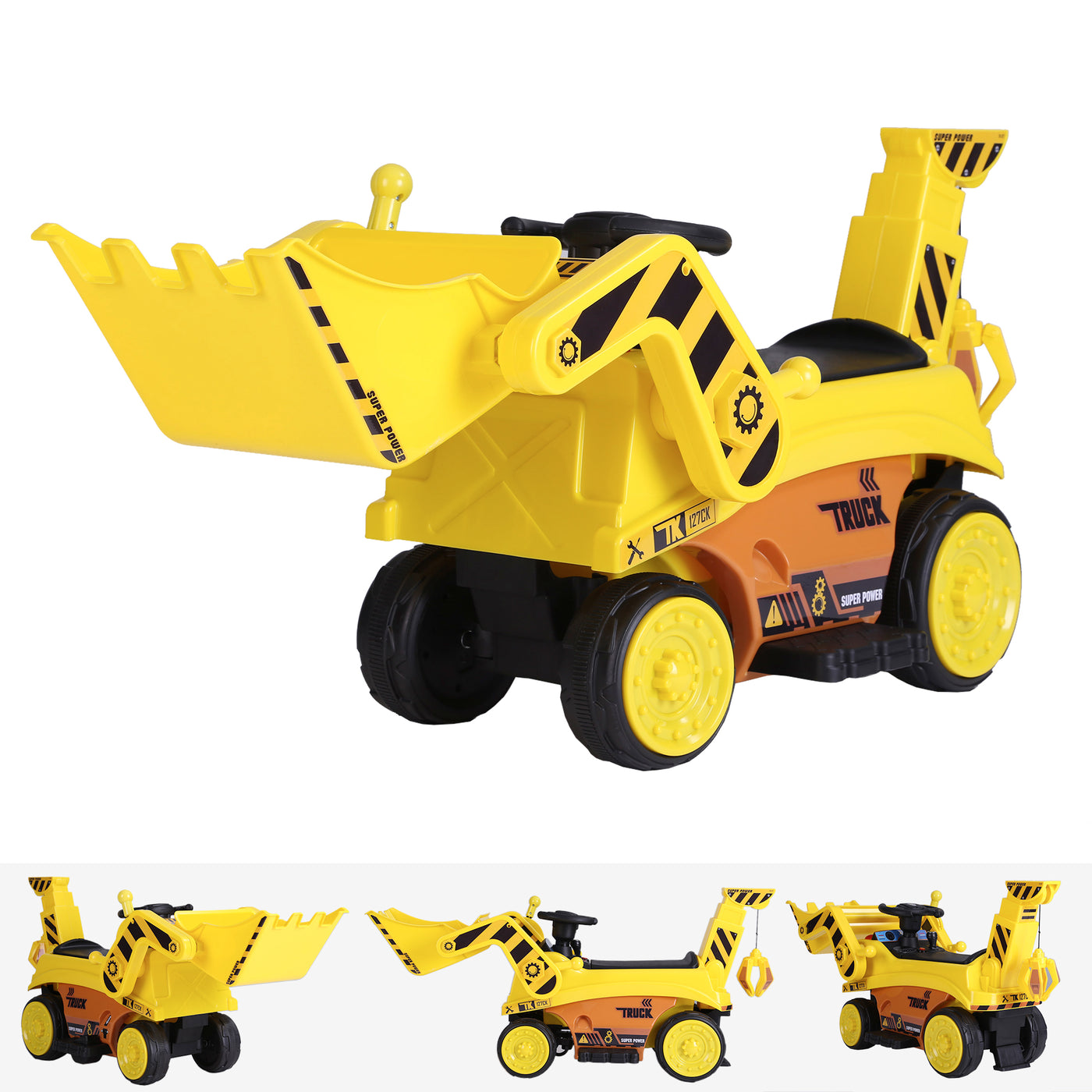 RiiRoo 6V Ride On Construction Truck Digger 2WD