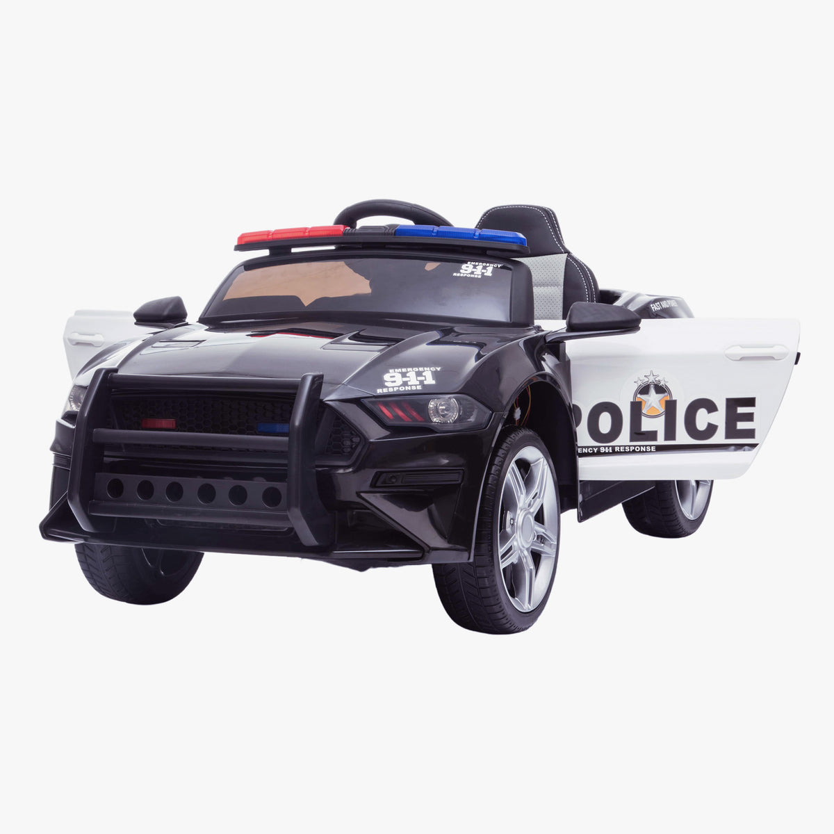 Ford Mustang GT Police Style 12V Battery Electric Ride On Car – RiiRoo