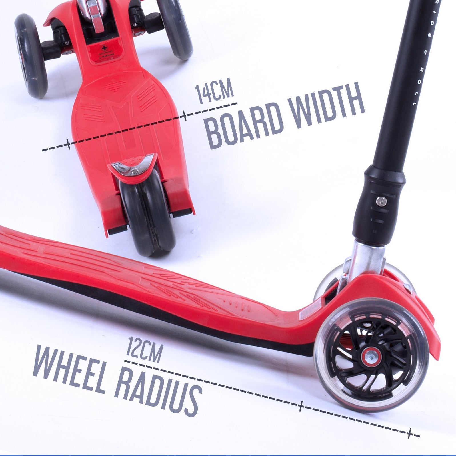 RiiRoo Maxi Foldable Scooter with For Kids with LED Wheel Lights